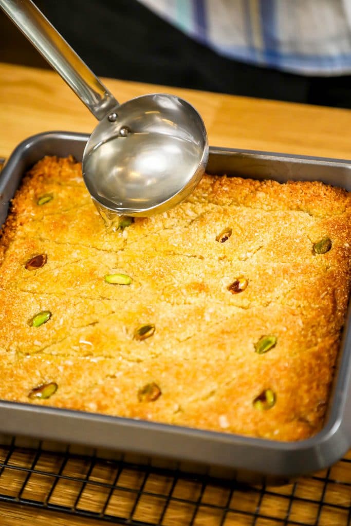 Easy Basbousa Recipe (Semolina Cake) - Chef Tariq | Food Blog