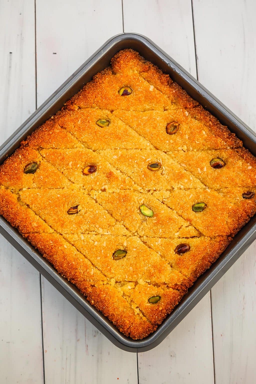 Easy Basbousa Recipe (Semolina Cake) - Chef Tariq | Food Blog