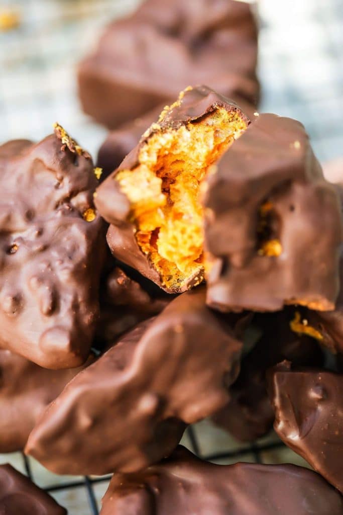 Crunchy Sponge Candy (Chocolate Covered) - Chef Tariq